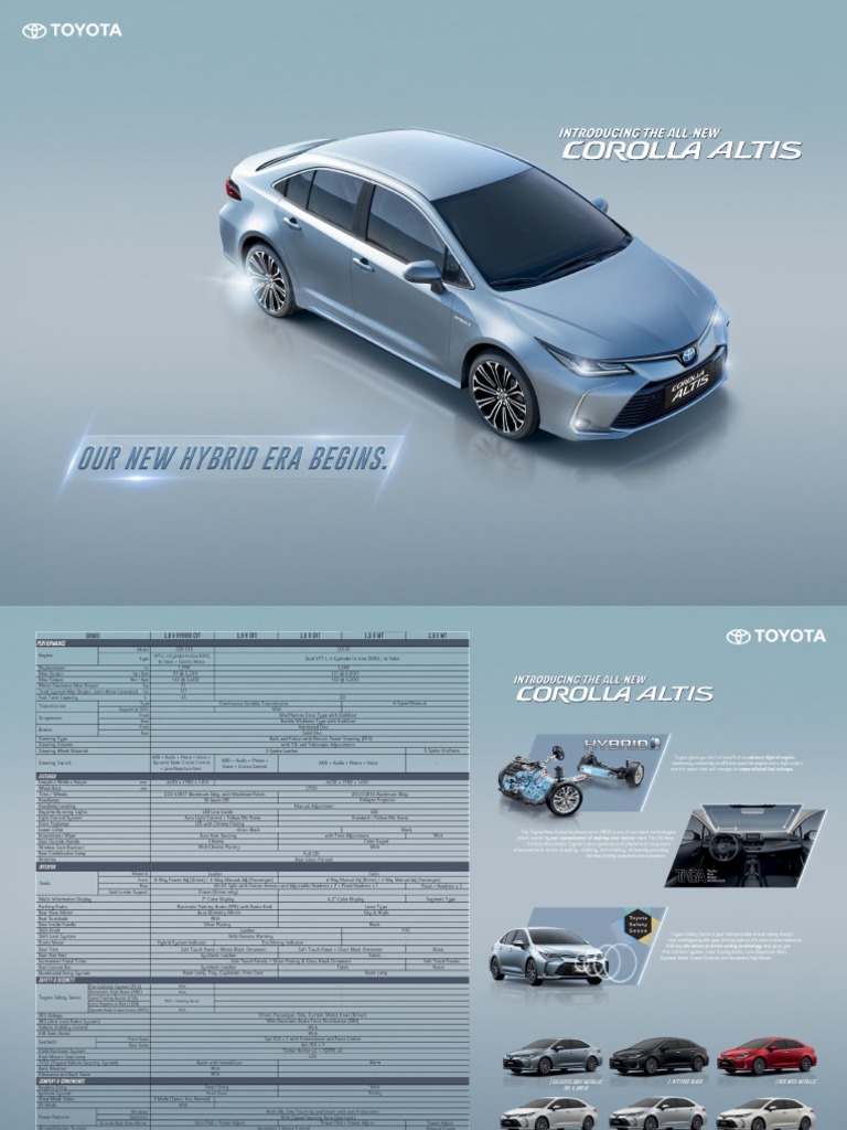 2020 Corolla Altis Brochure | PDF