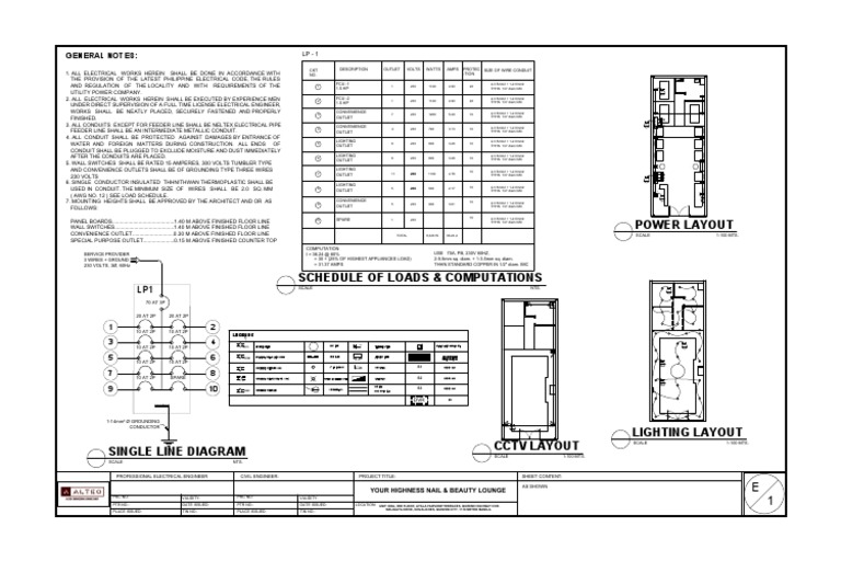 Electrical Layout | PDF | Wire | Equipment