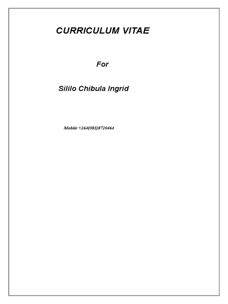 Curriculum Vitae | PDF | Namibia | Secondary Education