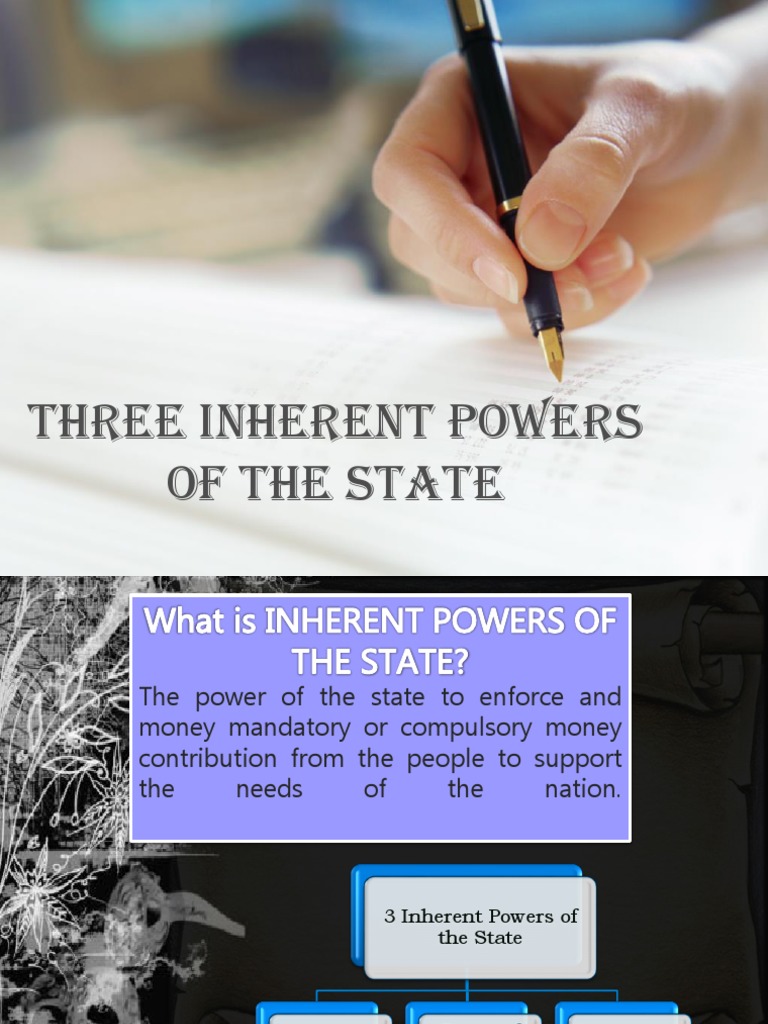 Three Inherent Powers of The State | PDF | Search And Seizure ...