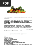 Accomplishment Report On Feeding | PDF | Foods | Nutrition