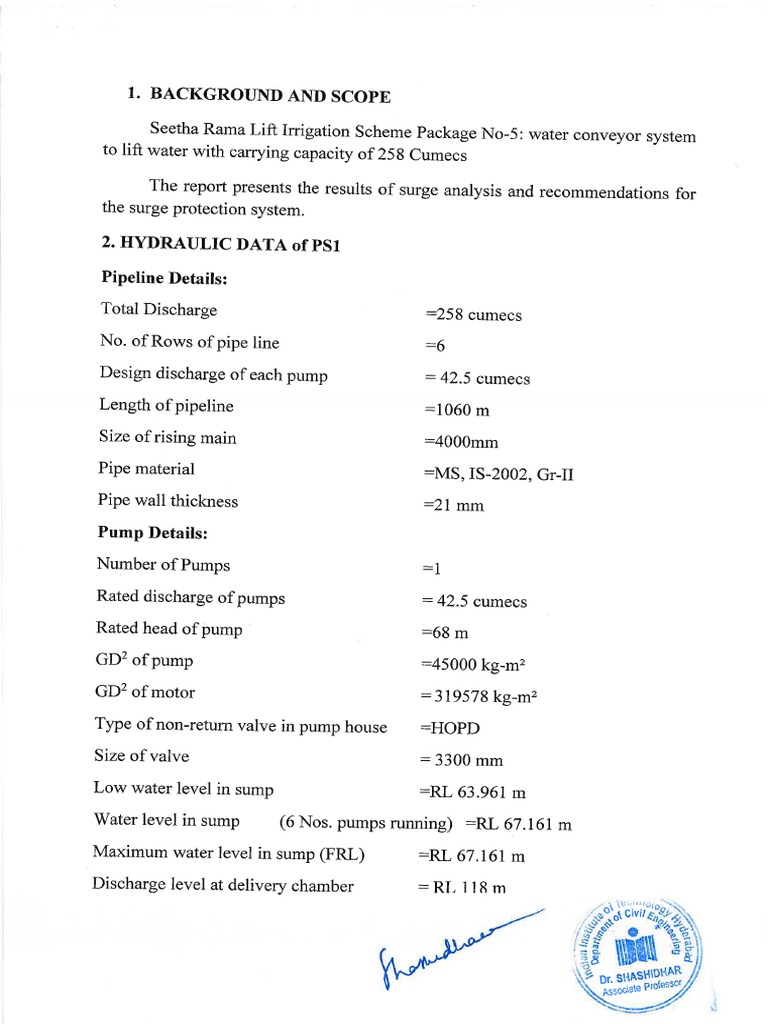 Surge Analysis Report - IIT - HYD | PDF