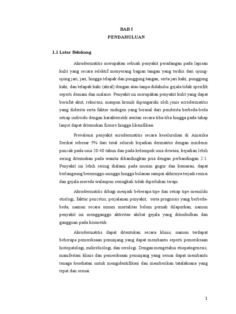 Akrodermatitis | PDF