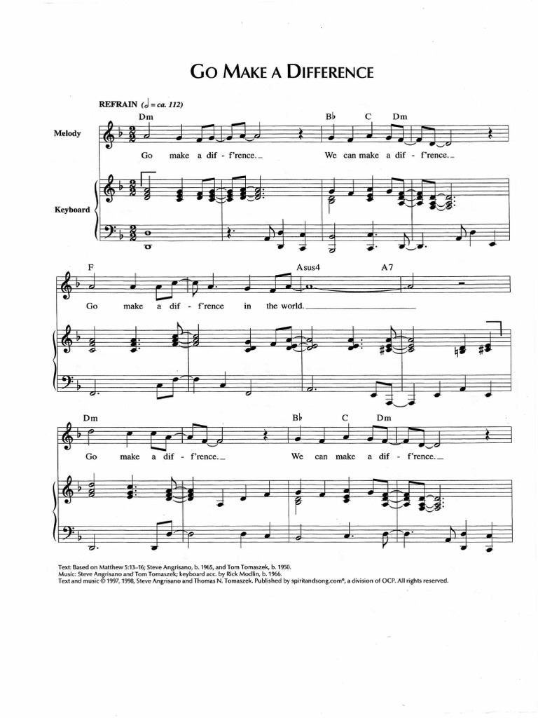Go Make A Difference, Angrisano & Tomaszek PDF | PDF