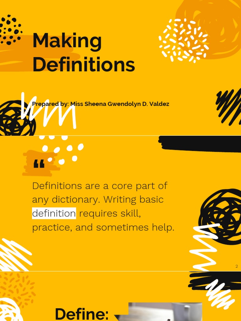 Guidelines for Writing Definitions | PDF | Syntactic Relationships ...