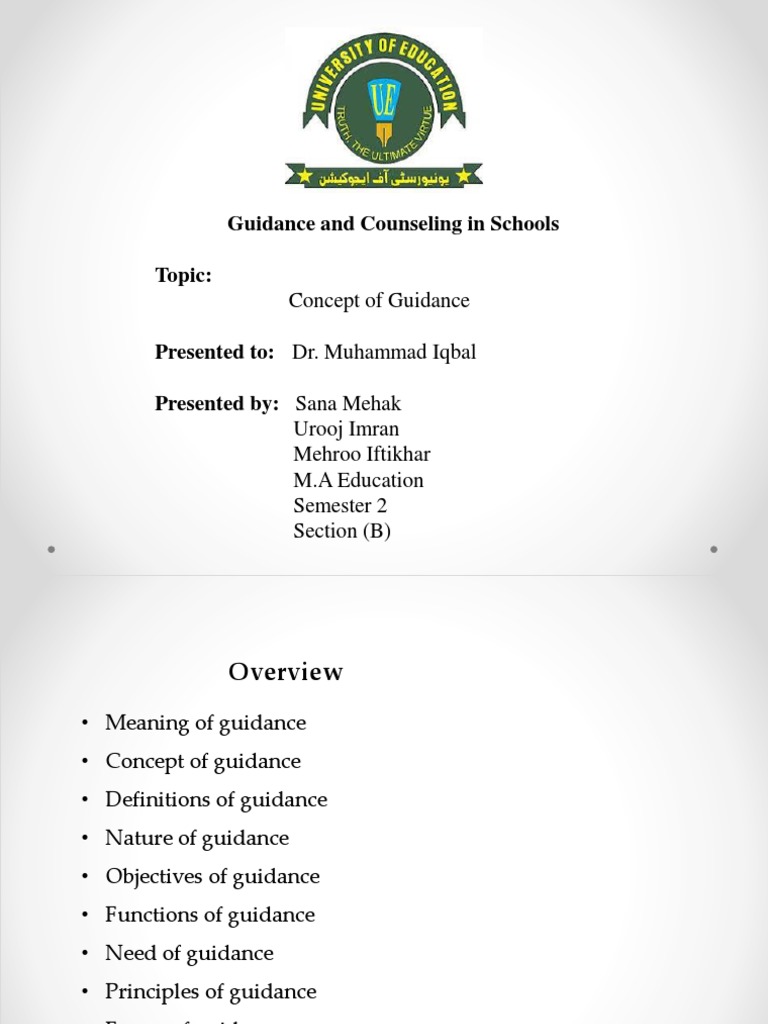 Guidance and Counseling in Schools Topic | PDF | Learning | Epistemology
