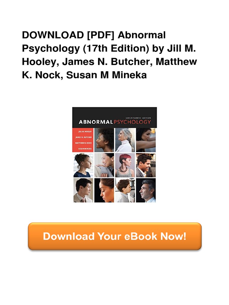 PDF Abnormal Psychology 17th Edition EPU PDF | PDF