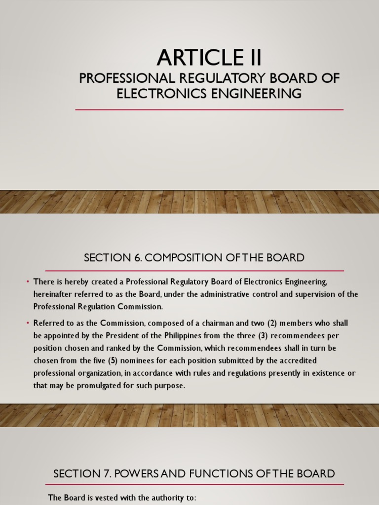 Article II PRC | PDF | Licensure | Fee