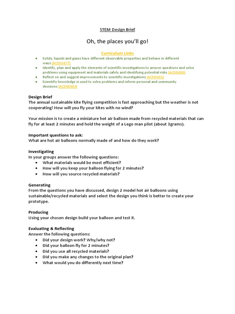 Stem Design Brief | PDF