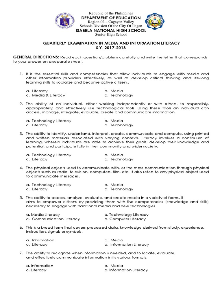 3rd Periodic Exam in MIL | Download Free PDF | New Media | Mass Media