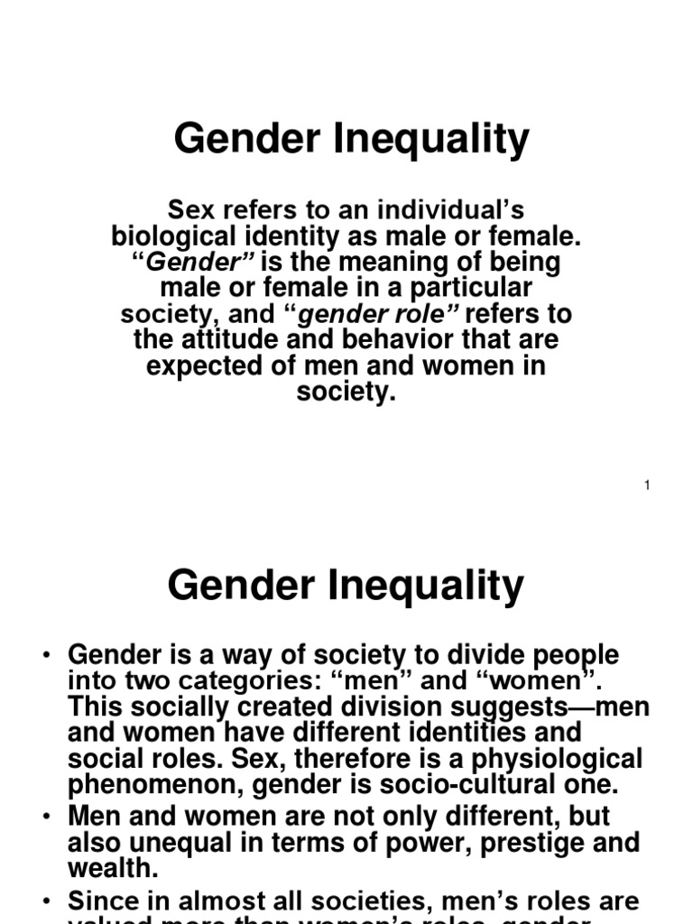 Gender Inequality | PDF | Gender Role | Gender