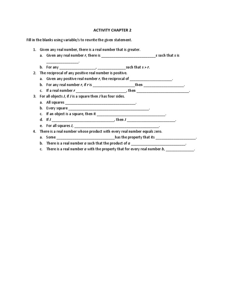 ACTIVITY CHAPTER 2 Prelims | PDF | Teaching Methods & Materials