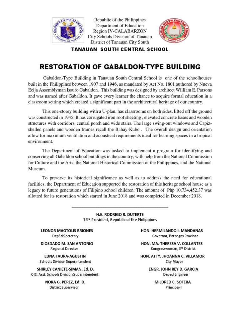 Gabaldon Building Research | PDF | Philippines