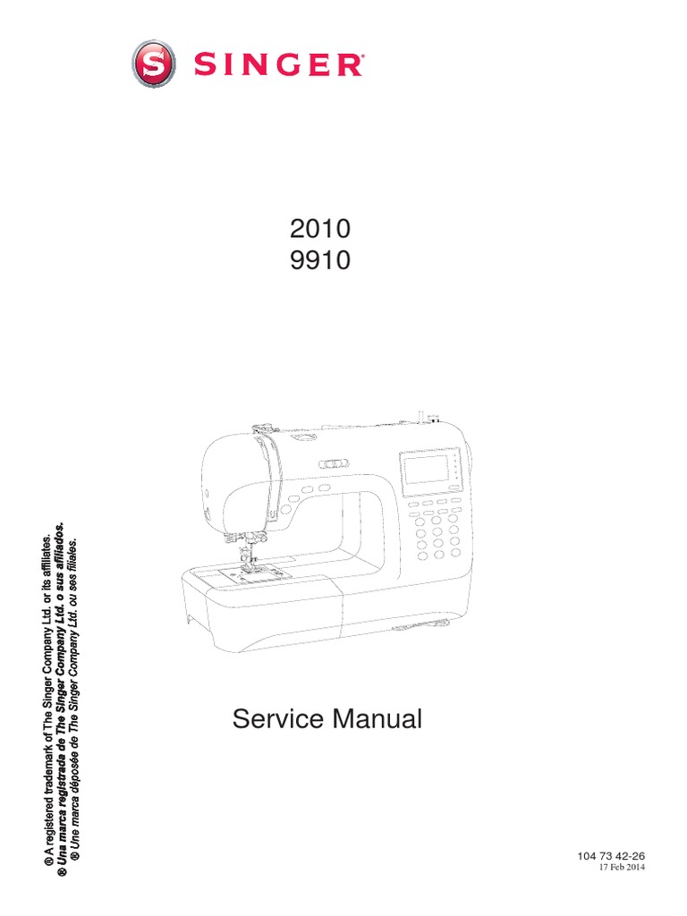 Singer 9100 Service Manual | PDF | Yarn | Sewing Machine