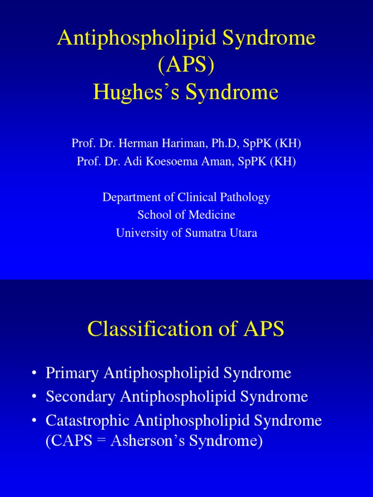CVS K39 Antiphospholipid Prof. Hariman | PDF | Hematology | Health Sciences