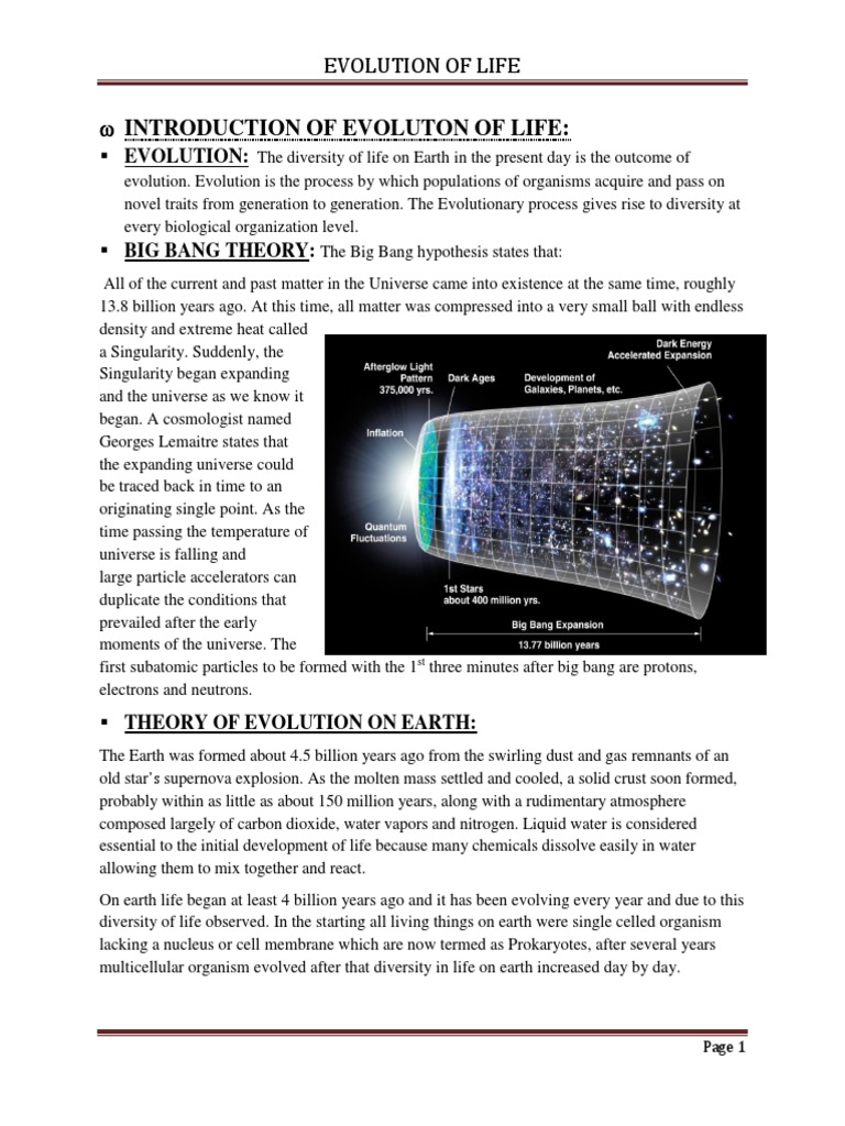 Introduction of Evoluton of Life | PDF | Cell (Biology) | Evolution
