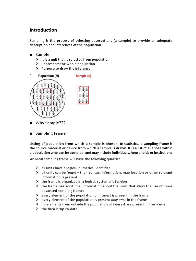 Sampling | PDF | Sampling (Statistics) | Statistics
