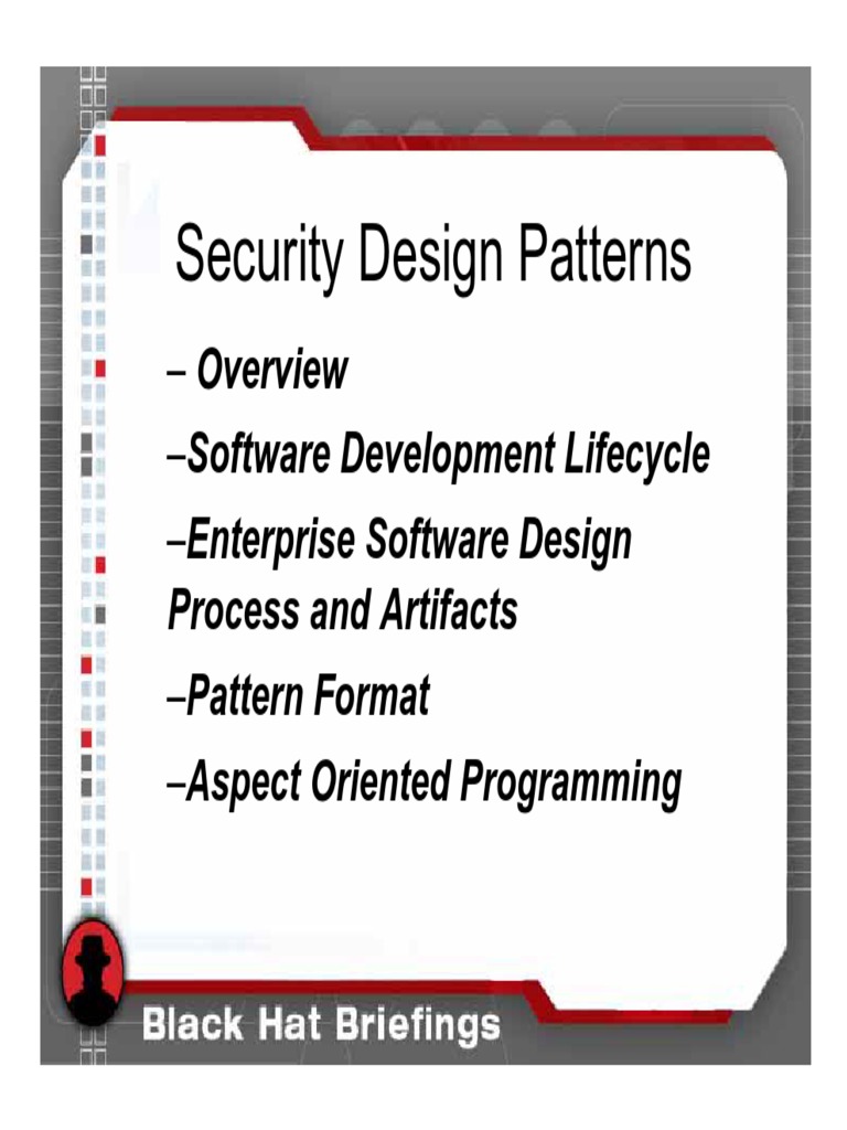 Security Design Patterns | PDF | Use Case | Software Design Pattern