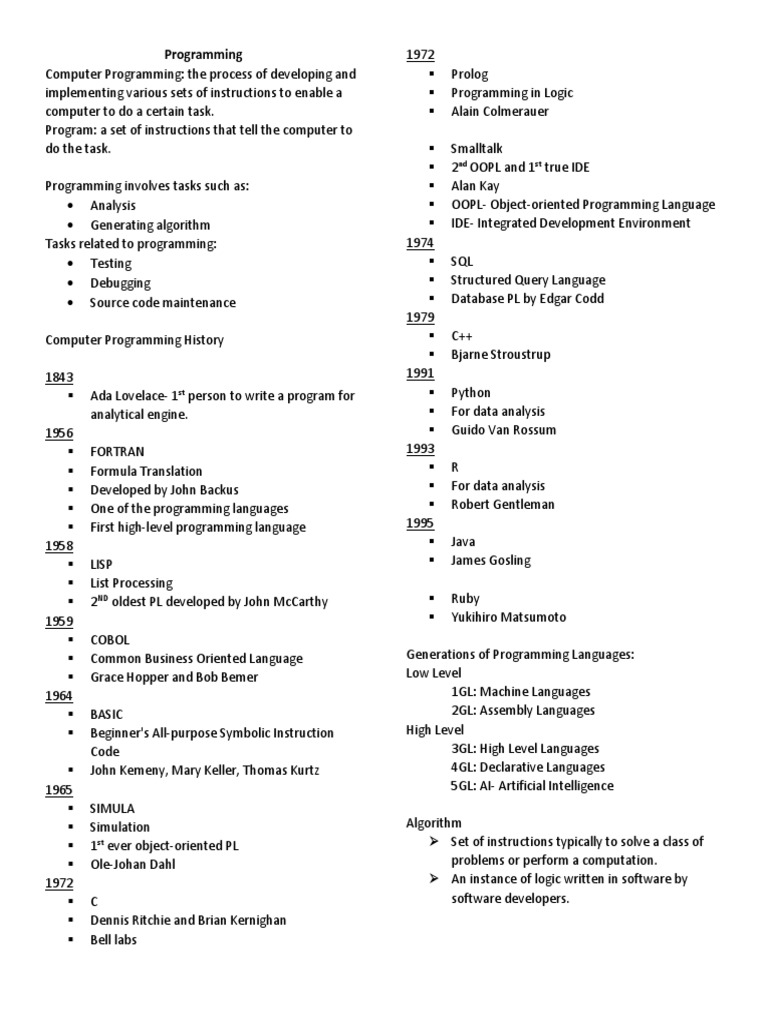 Programming Reviewer | PDF | Programming Language | Computer Program Programming Reviewer | PDF | Programming Language | Computer Program
