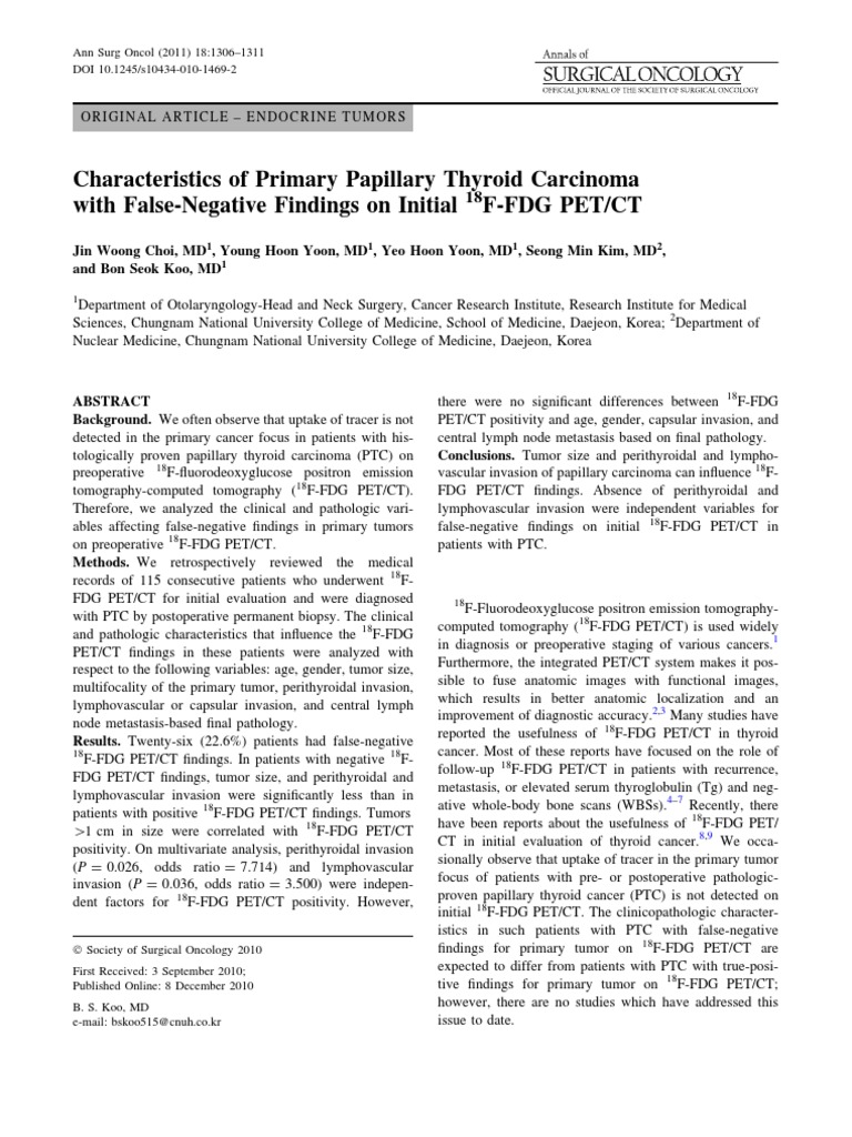 Jurnal Kanker Tiroid | PDF | Positron Emission Tomography | Metastasis