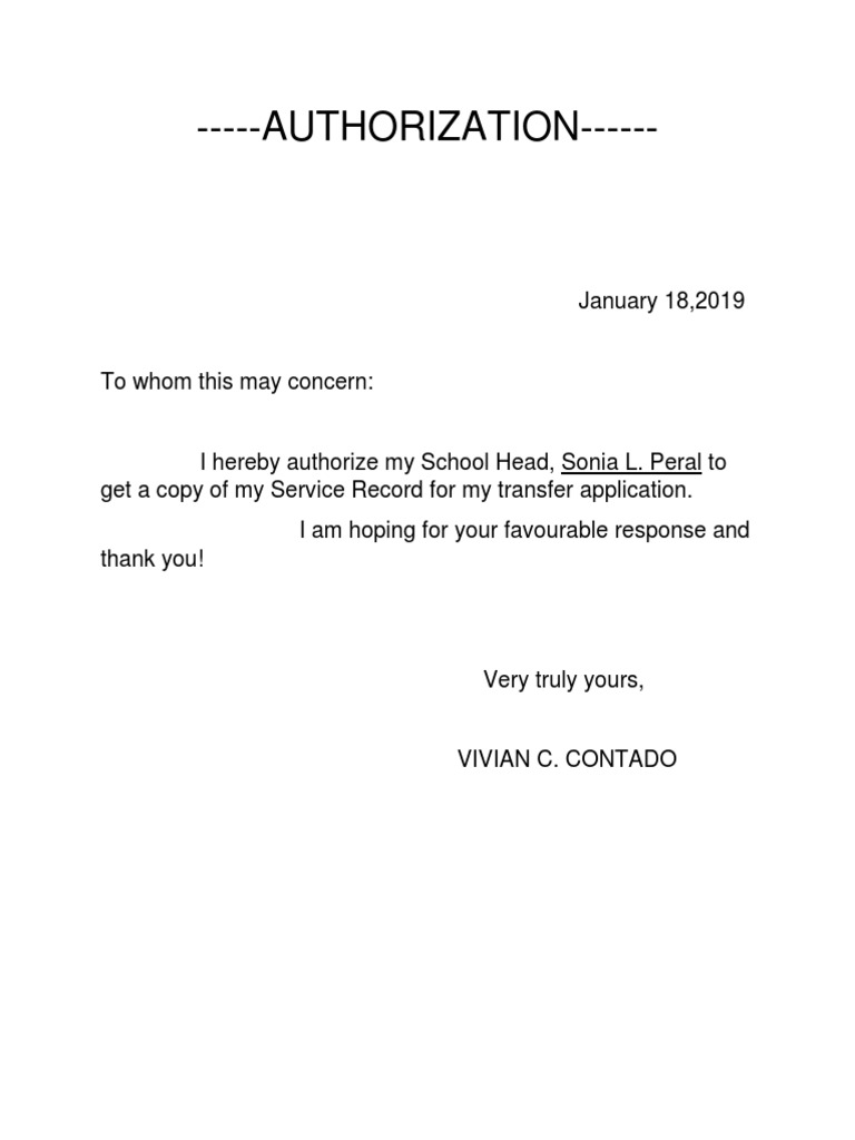Authorization for Service Record Request | PDF