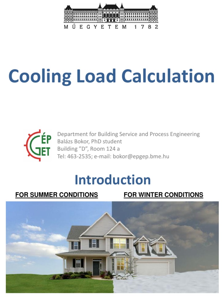 Cooling Load Calculation | PDF | Heat Transfer | Humidity