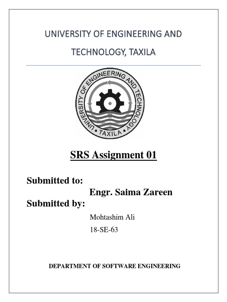 SRS Assignment 01 PDF | PDF | Computing | Business