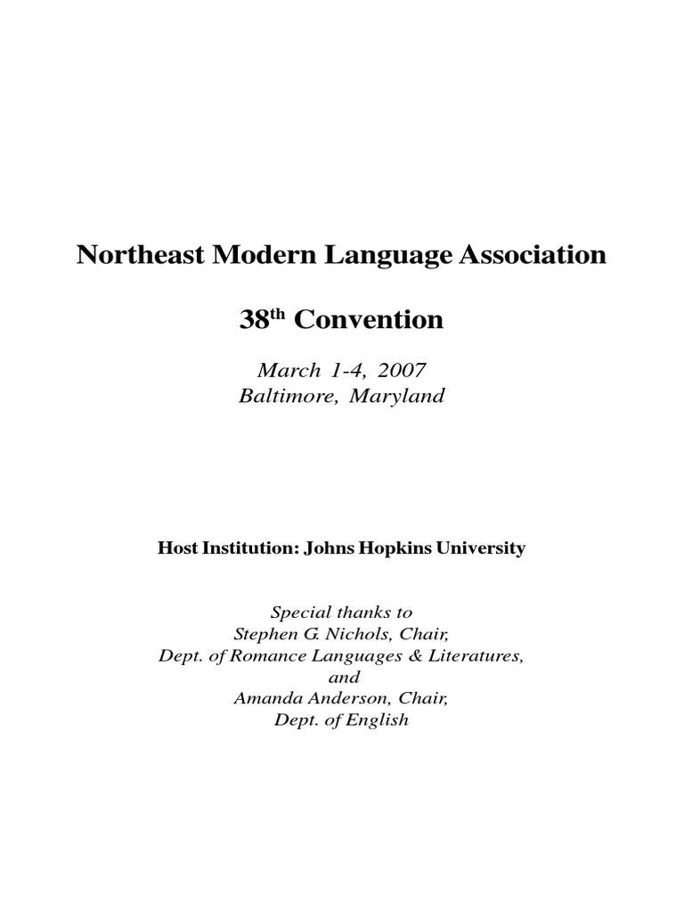 Nemla Conference 2007 | PDF | American Literature | Queer