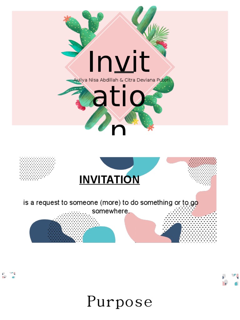 Formal vs. Informal Invitations | PDF