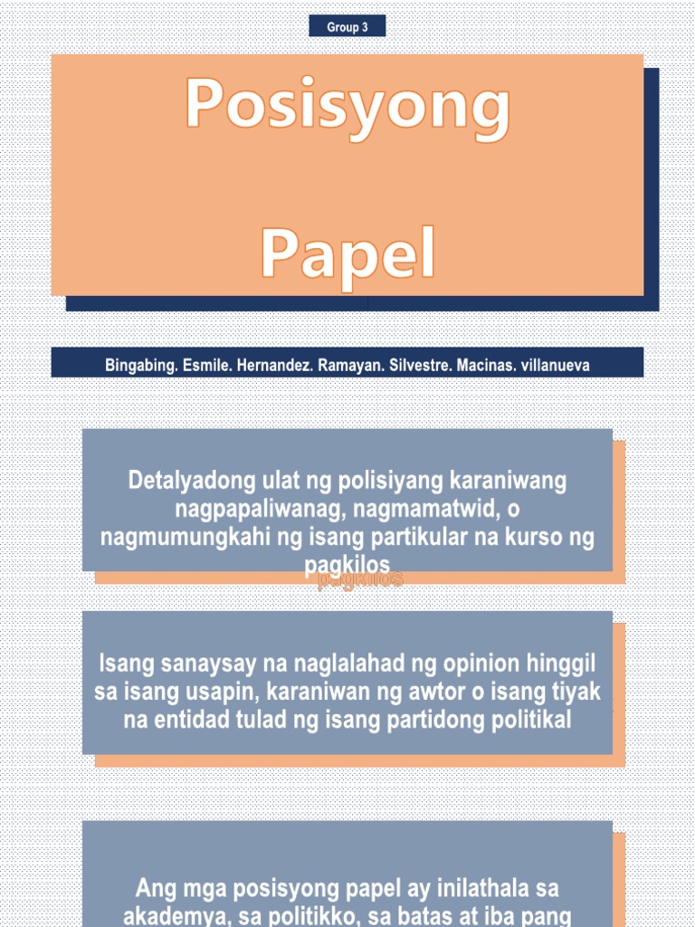 Posisyong Papel | PDF