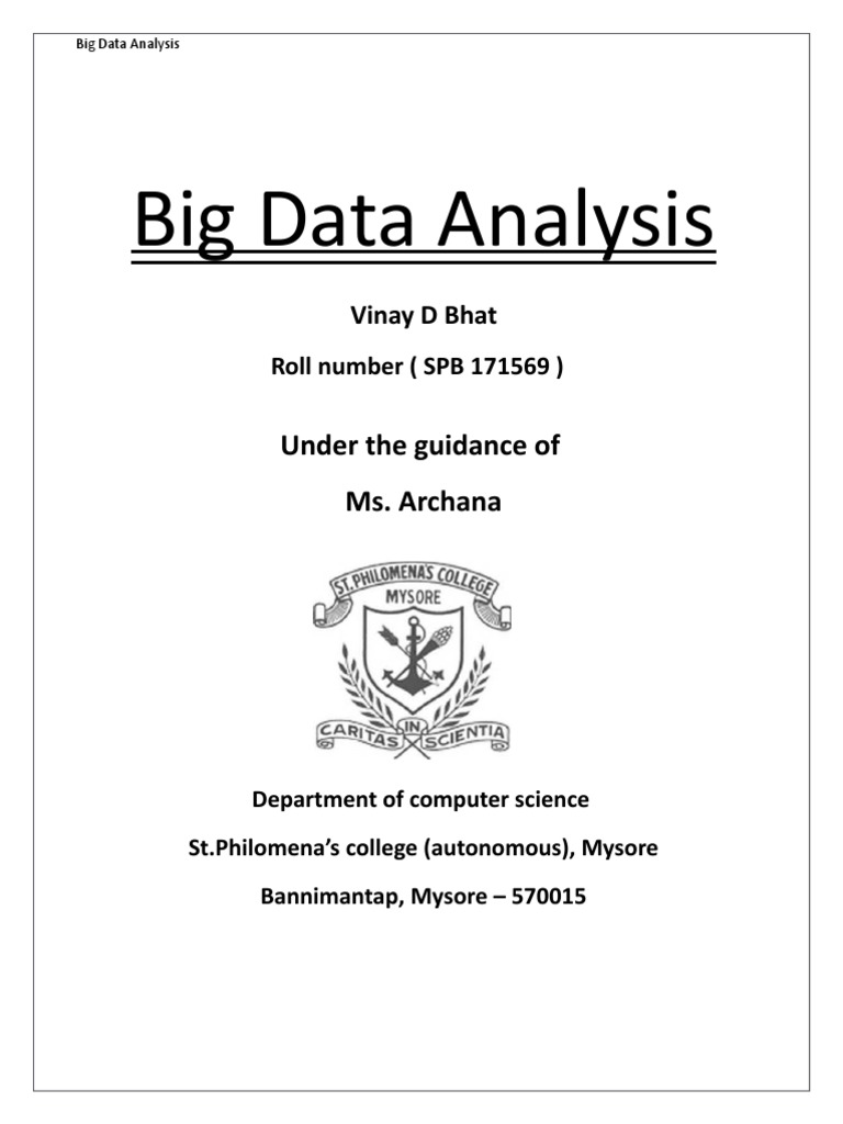 Big Data Analysis Project Report | PDF | Big Data | Map Reduce