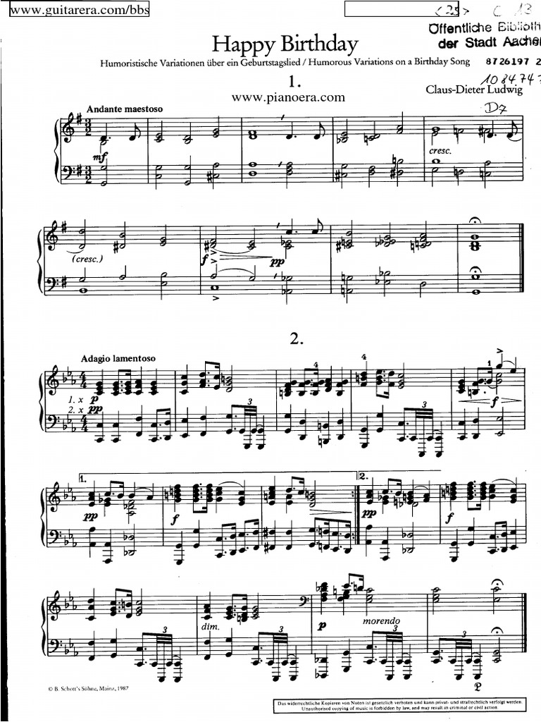 Happy-Birthday Variations PDF | PDF