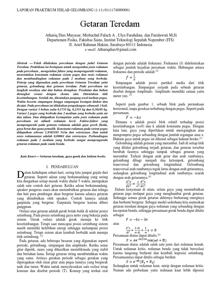 Gelombang - Getaran Teredam | PDF