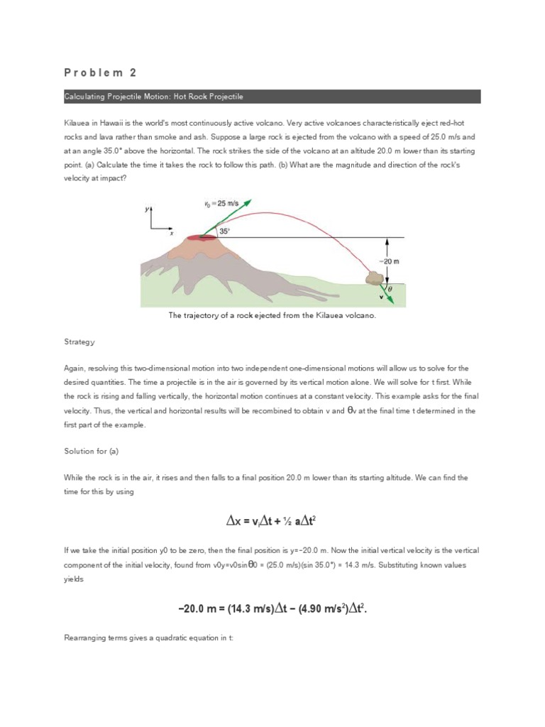 Projectile Problem 2 | Download Free PDF | Mechanical Engineering ...