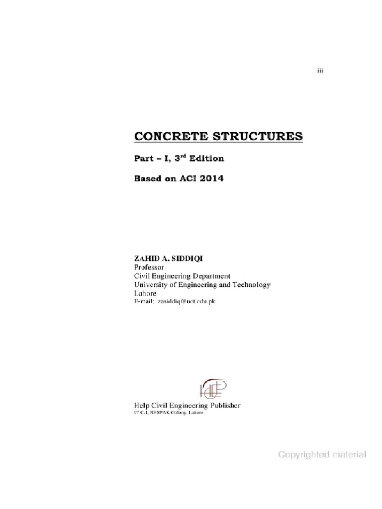 122 244 Concrete Structures 3rd Edition | PDF