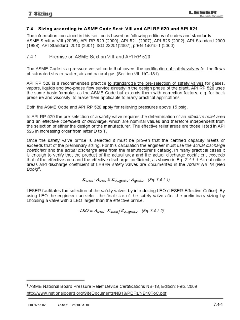 Orifice Sizing API and ASME | PDF | Gases | Chemical Engineering