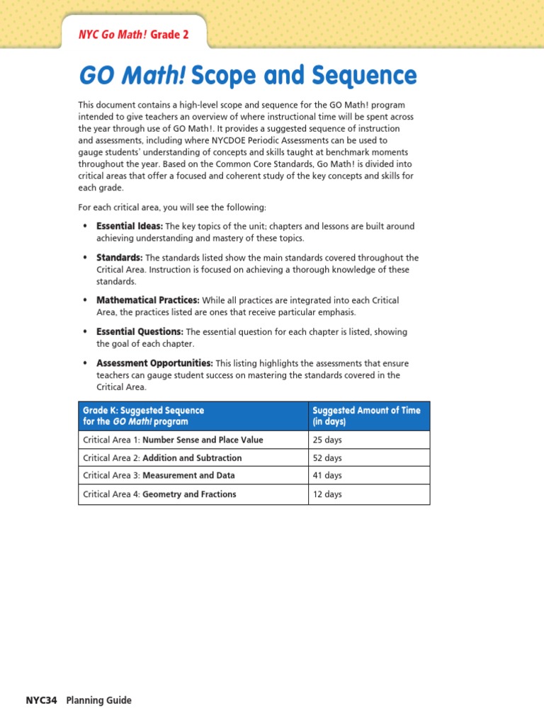 2 Nyc Scopeandsequence 5-130606 | PDF | Numbers | Subtraction