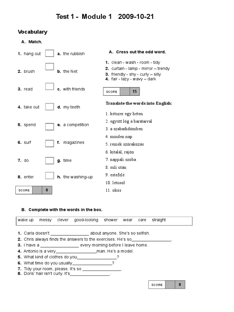To The Top 2 Test 1 | PDF