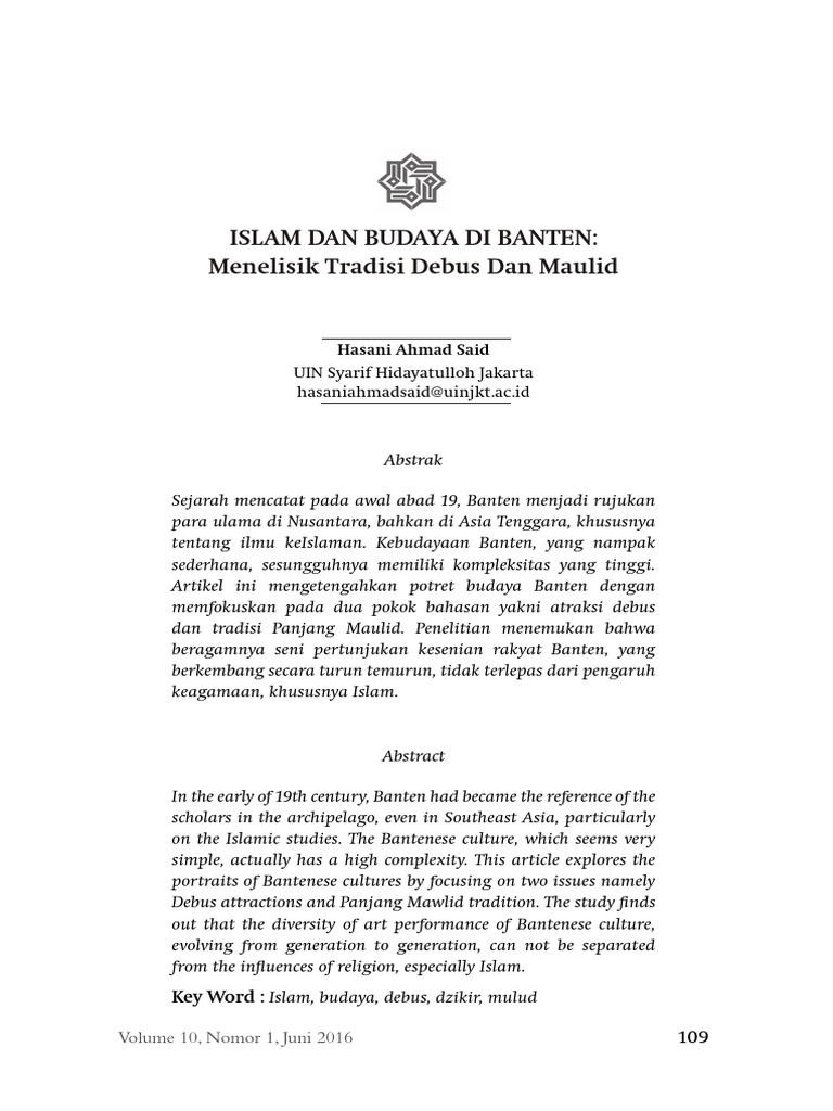 Tradisi Debus dan Maulid di Banten | PDF