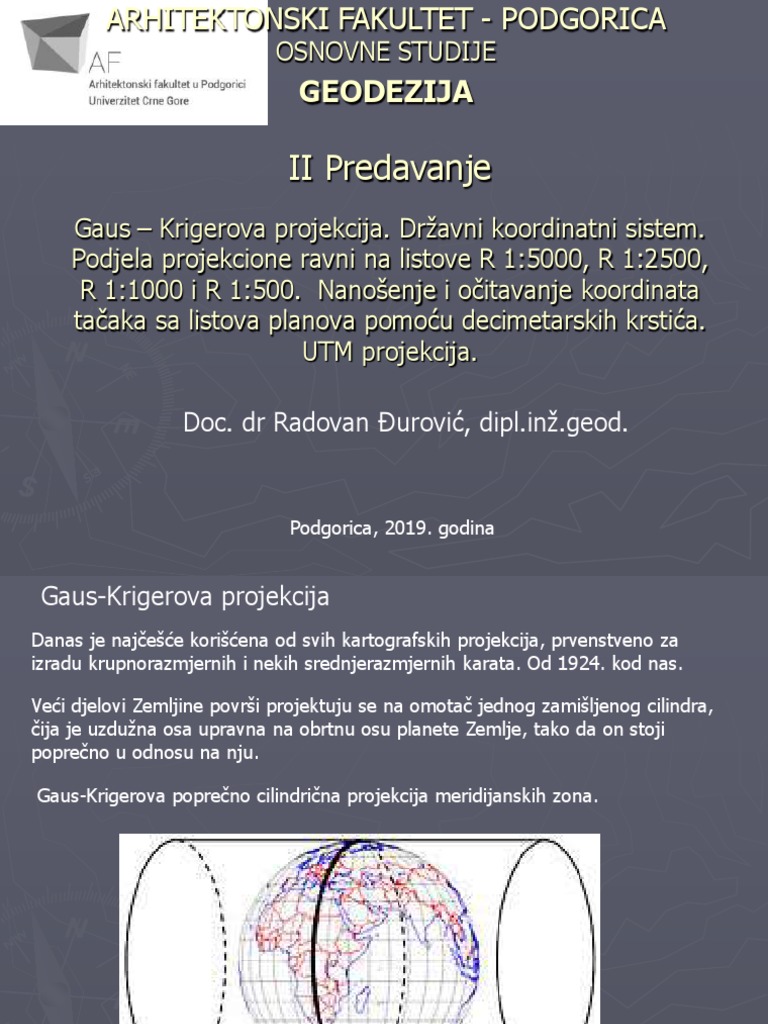 Drugo Predavanje - Geodezija - Arhitektura | PDF