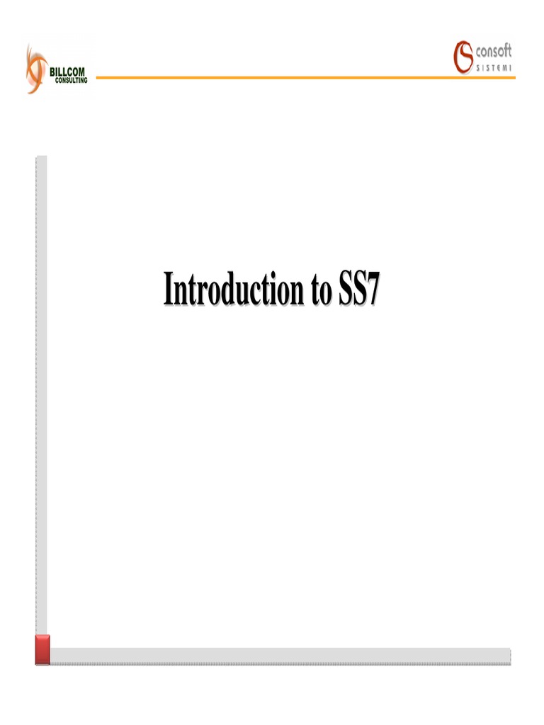 06-Introduction To SS7 | PDF | Session Initiation Protocol | Computer Network