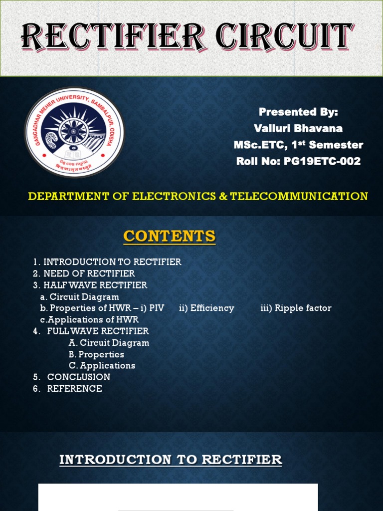Understanding Rectifier Circuits | PDF
