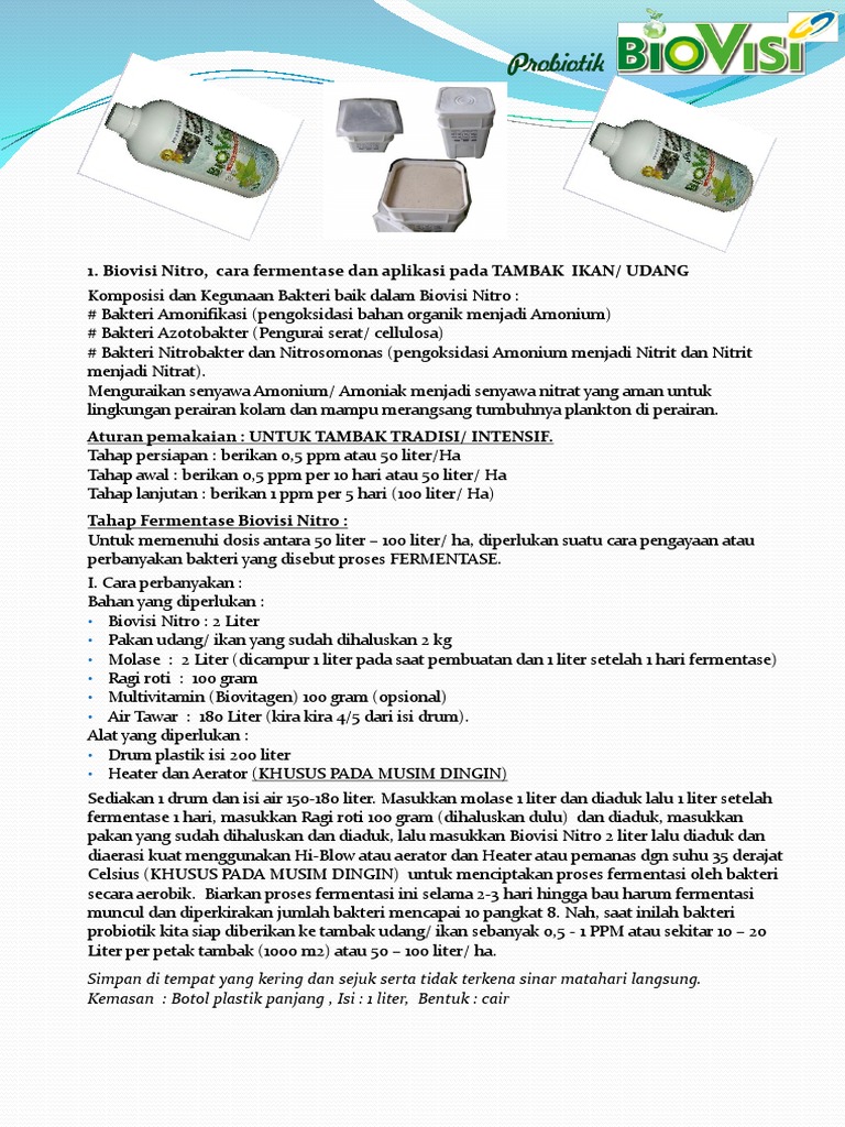 Cara Fermentase Biovisi-1 | PDF