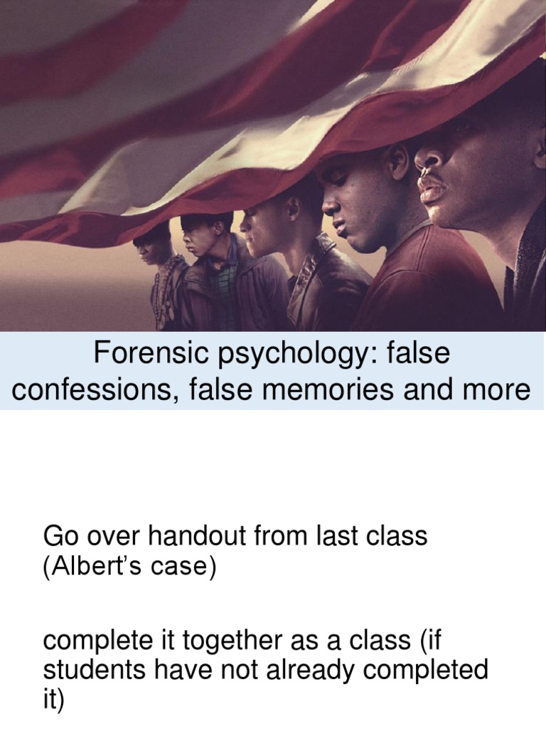 Forensic Psychology Lesson Plan | PDF | Confession (Law) | Criminal Justice
