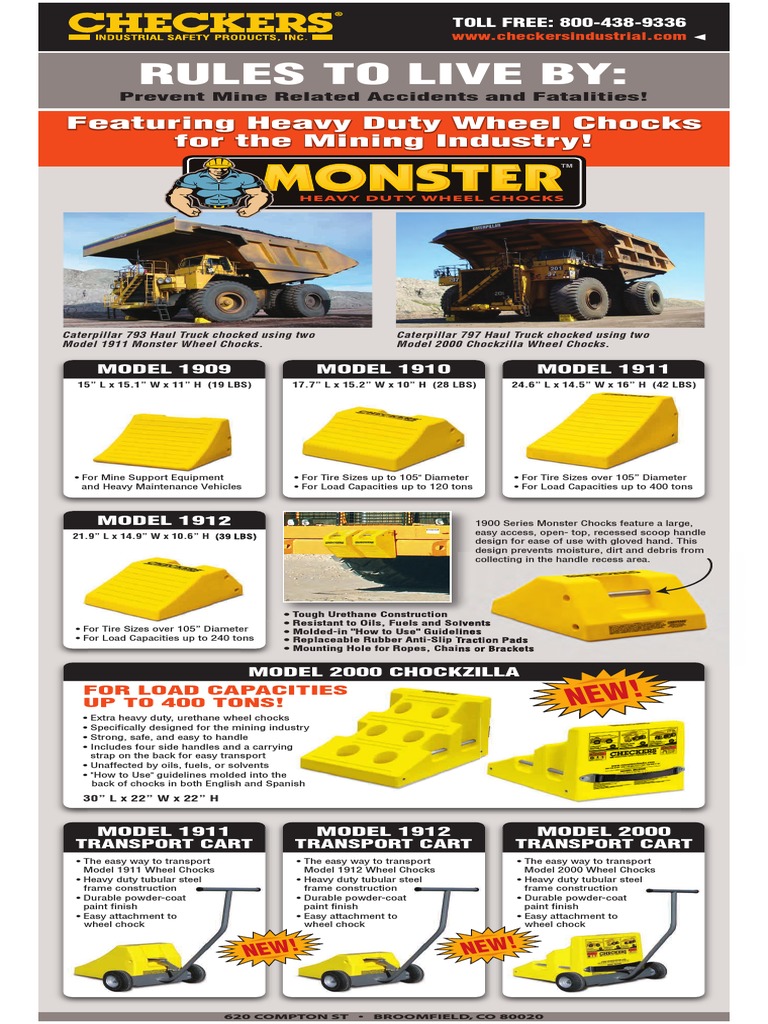 Heavy Duty Wheel Chocks for Mining | PDF | Wheel | Tire