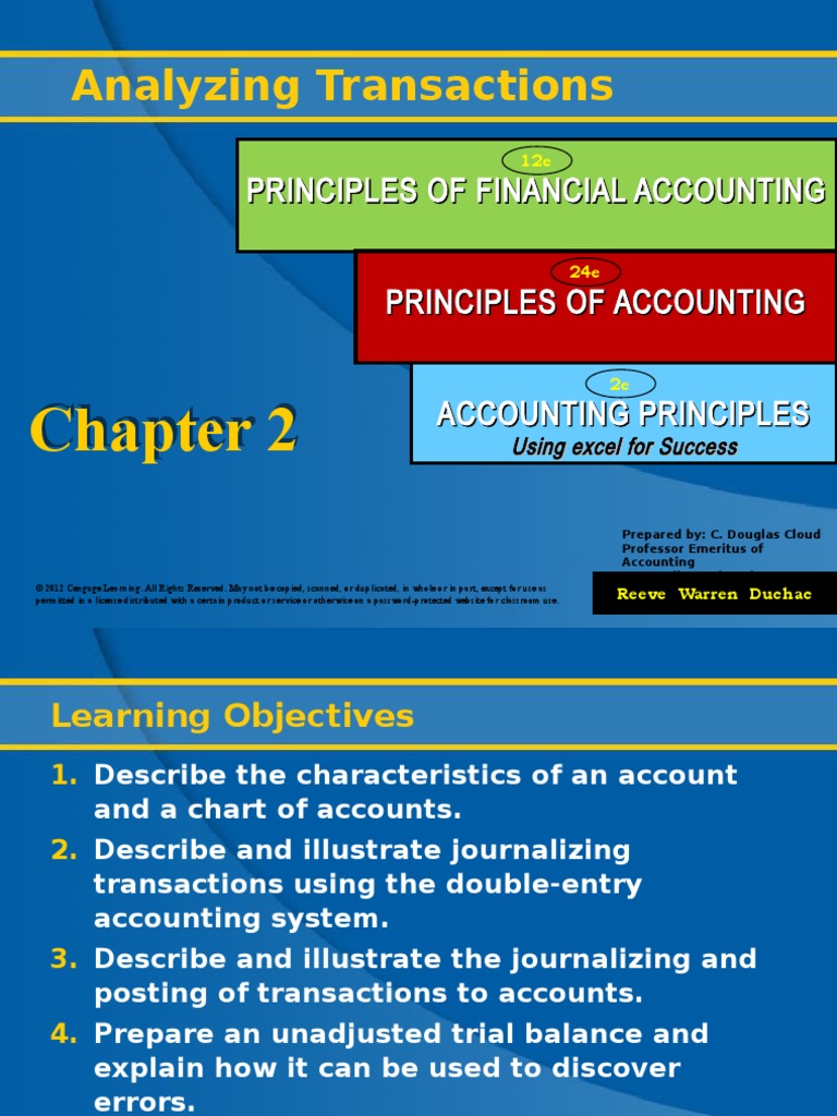 Ch2 Analyzing Transactions | PDF | Debits And Credits | Business
