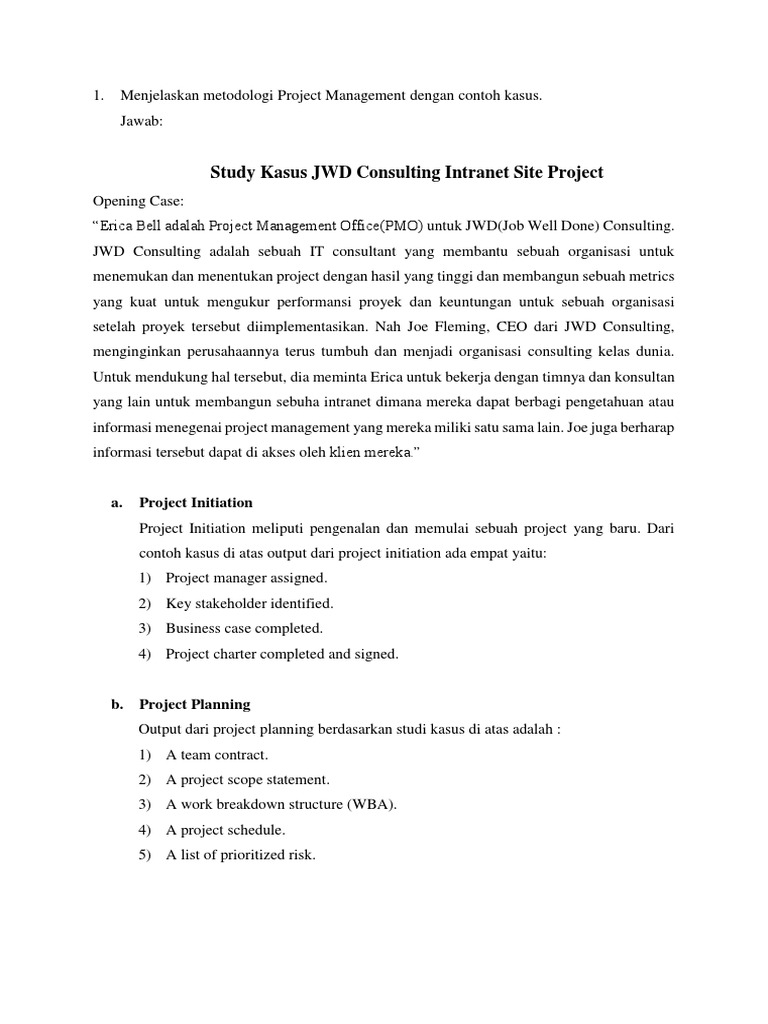 Metodologi Manajemen Proyek | PDF