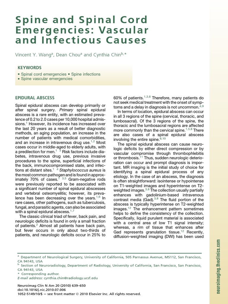 Causas de Isquemia Na Medula | PDF | Magnetic Resonance Imaging ...