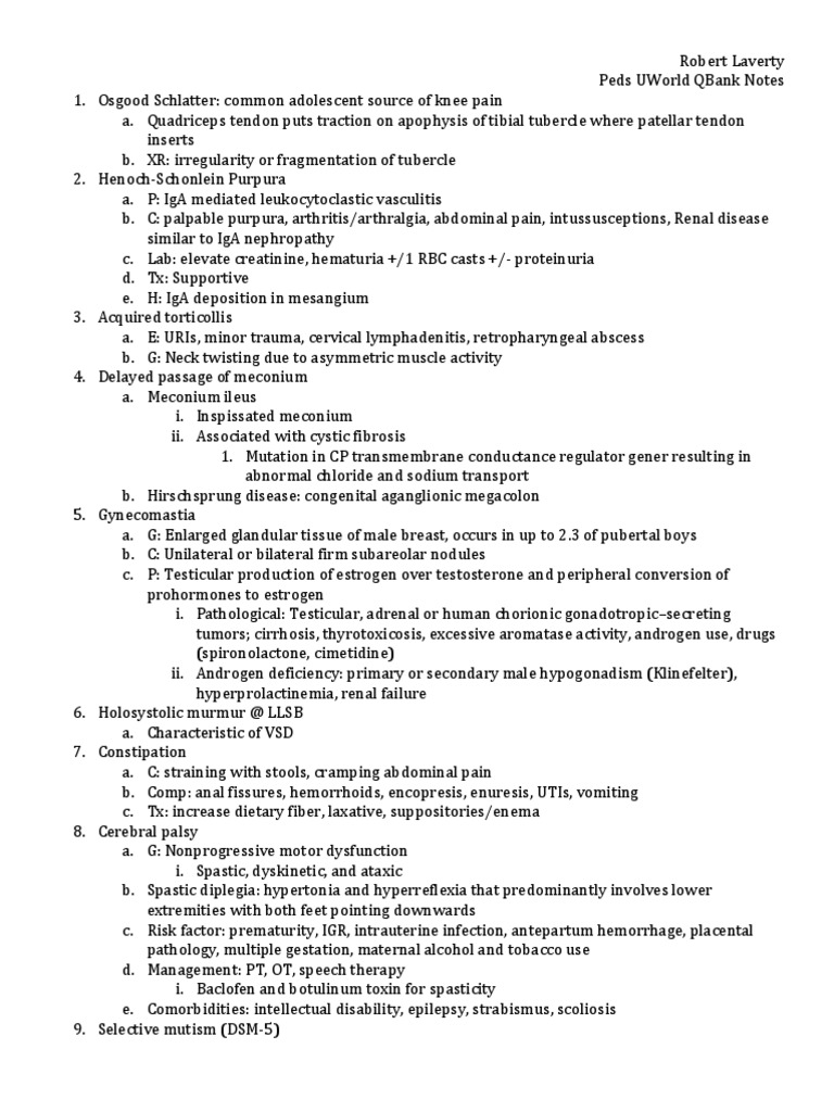 Pediatric Clinical Notes: A Comprehensive Review of Common Pediatric ...