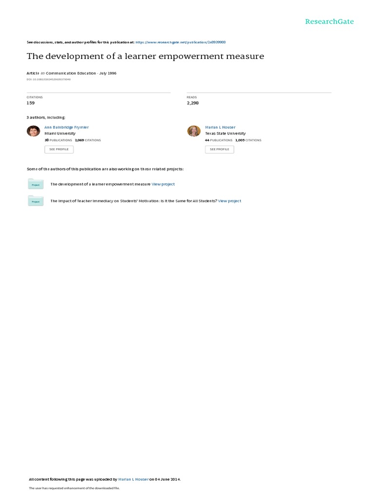 Learner Empowerment | PDF